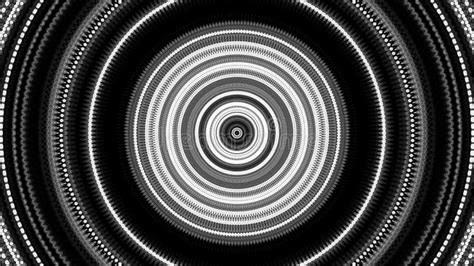 circular monochrome infinite tunnel animation stock footage video of