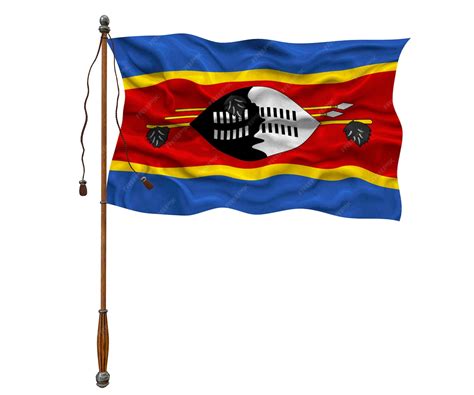 Premium Photo National Flag Of Eswatini Background With Flag Of Eswatini