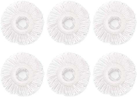 6 Pack Microfiber Spin Mop Replacemet Head For Spin Mop Standard Size