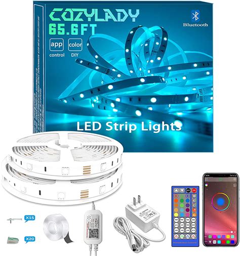 Bluetooth LED Strip Lights FT LED Light Strips Controlled By Smart Phone APP Music Sync