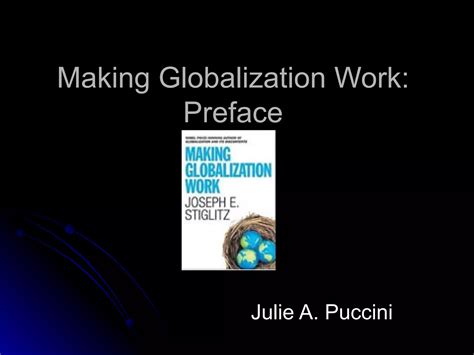Making Globalization Work Preface Ppt