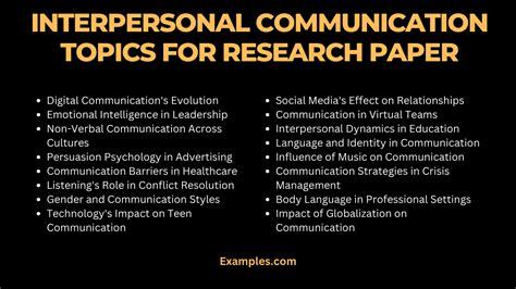 20 Interpersonal Communication Topics Examples