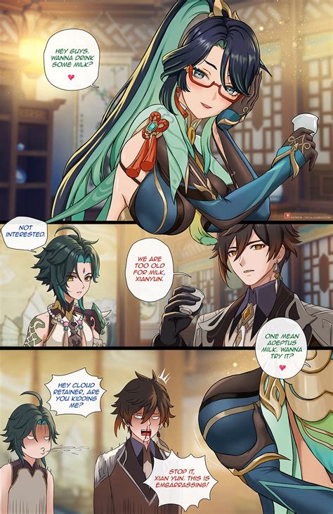 Zhongli Xiao And Xianyun Genshin Impact Drawn By Alexander Dinh Danbooru