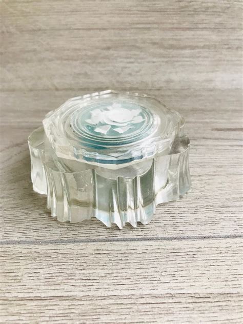 Vintage Small Plexiglass Box With Lid Round Clear Plastic Box Etsy