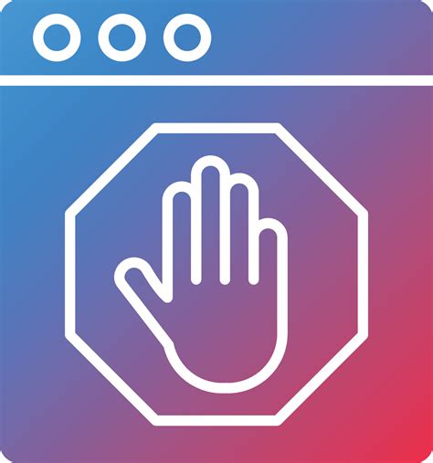 Vector Design Ad Blocker Icon Style 22373518 Vector Art At Vecteezy