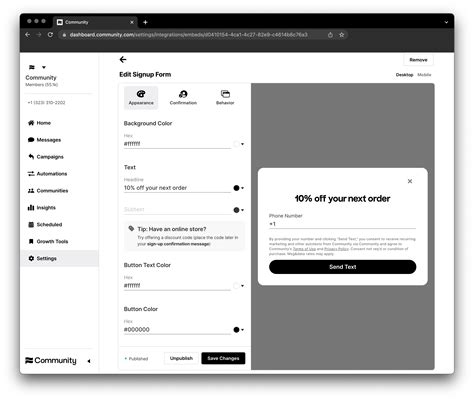 Customizable Website Popups Community