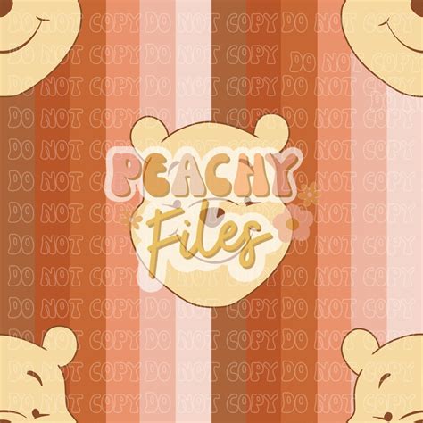 Winnie Rust Peach Stripes Seamless File Etsy
