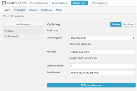 Process Chaining WordPress Form Builder Caldera Forms