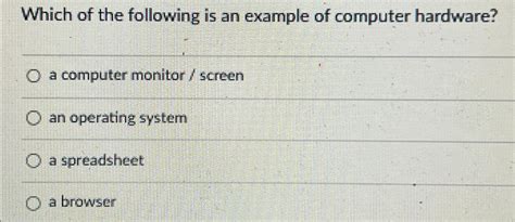 Solved Which Of The Following Is An Example Of Computer
