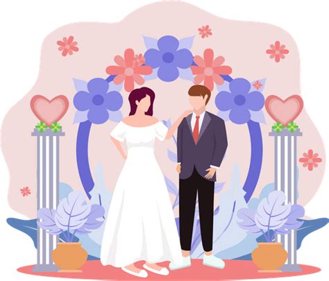 Wedding Ceremony Illustration Free Download Relationship