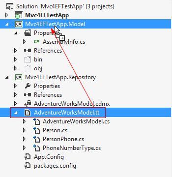 Allen Conway Separating Entity Framework POCO Classes Generated From T Template In VS NET