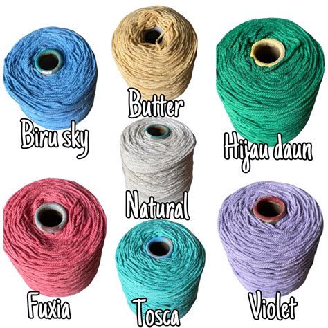 Jual Benang Macrame Size 2mm 1kg Tali Macrame Shopee Indonesia