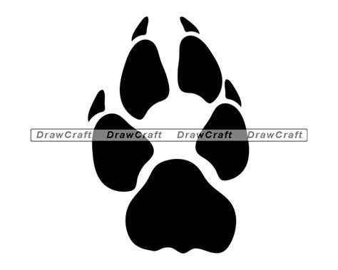 Coyote Footprint 2 Svg Coyote Svg Footprint Svg Footprint Etsy