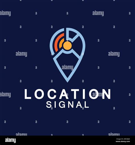 Pointer Map With Wifi Internet Signal Location Connection Icons Logo Design Stock Vector Image