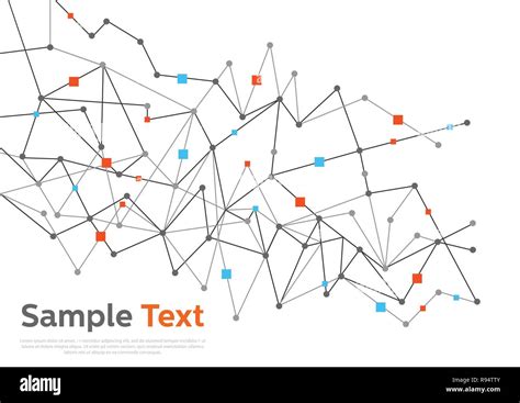 Geometric Abstract Background With Connected Line And Dots Vector