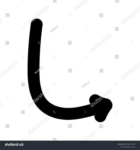 Elbow Arrow Curved Down Symbol Stock Vector Royalty Free 2598273533 Shutterstock