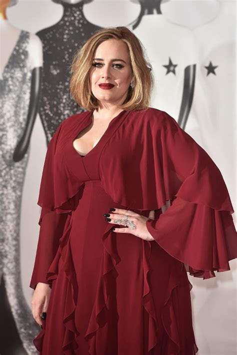 Adele In Red At The 2016 Brit Awards Where She Announced Support For