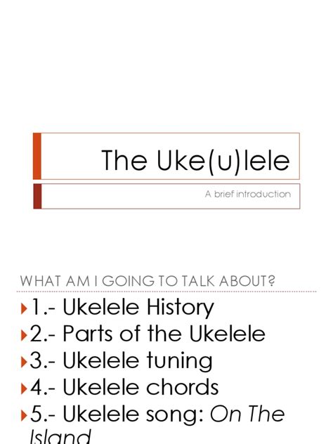 The Uke U Lele A Brief Introduction Pdf