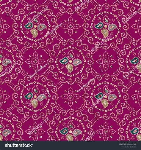 Seamless Beautiful Allover Bandhani Pattern Stock Illustration