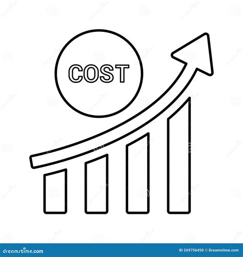 High Cost Icon Outline Design Stock Illustration Illustration Of