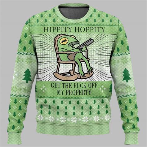 Hippity Hoppity Frog Meme Christmas Ugly Christmas Sweater