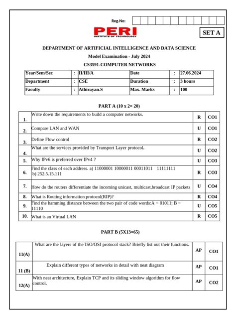 cs3591 computer networks model question pdf computer network i pv6