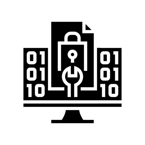 Closed Source Software Glyph Icon Vector Illustration 18779685 Vector