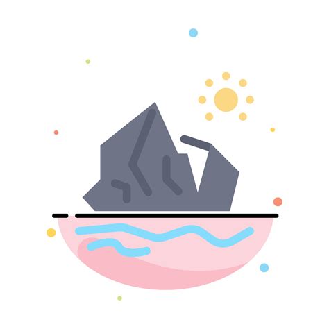 Ecology Environment Ice Iceberg Melting Abstract Flat Color Icon Template 19181908 Vector Art At