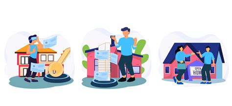 Communication Real Estate Bundle Flat Design 11410706 Vector Art At