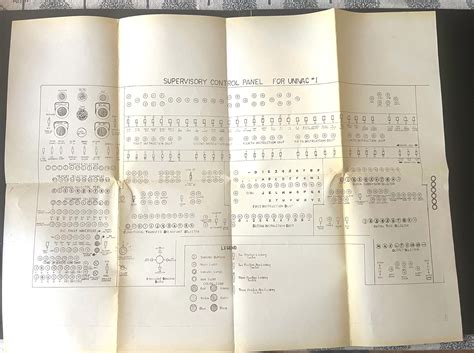 Univac I Supervisory Control Panel Schematic By Univac Original Blueprint Block Diagram Of