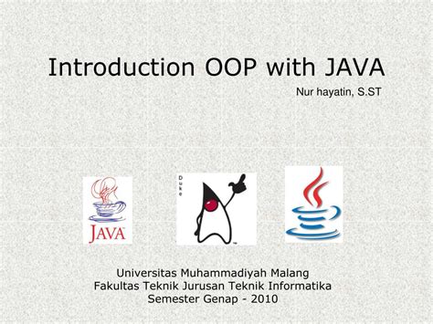 ppt introduction oop with java powerpoint presentation free download