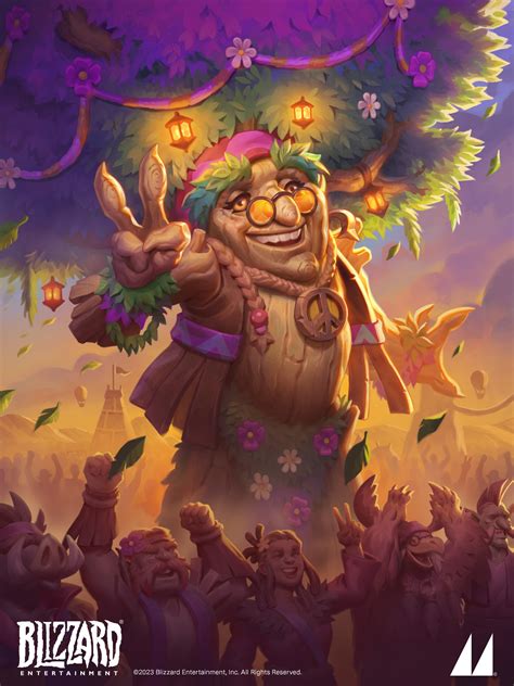 Mooncolony Hearthstone Card Art Dame Groovybark