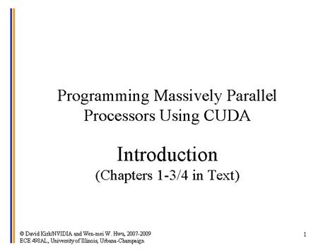 Programming Massively Parallel Processors Using Cuda Introduction Chapters