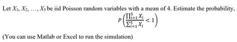 Solved Let X₁ X₂ X5 Be Iid Poisson Random Variables