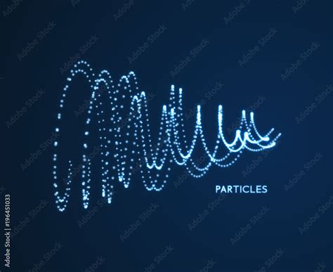 Wavy Background Array With Dynamic Particles Composition With Motion Effect 3d Technology