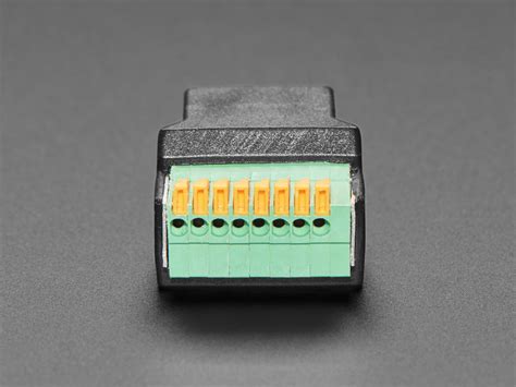 Rj 45 Ethernet Female Socket To Terminal Spring Block Adapter — Robot Italy