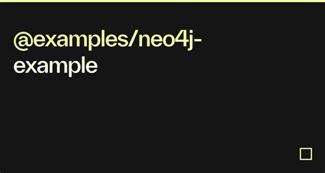 Examplesneo4j Example Codesandbox