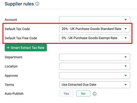 Smart Extract Tax Rates