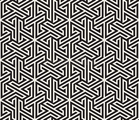 Vector Seamless Geometric Pattern Simple Abstract Lines Lattice Stock