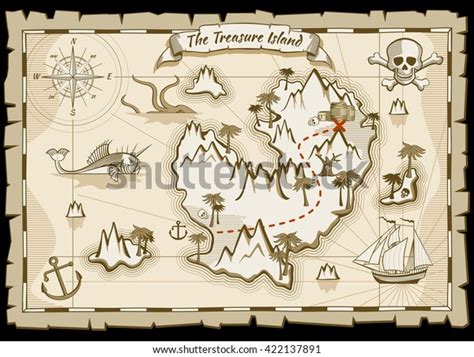 Atesorar Mapa Vectorial Dibujado A Mano