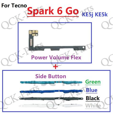 Switch Key Power On Off And Volume Up Down Side Button Keys Flex For Tecno Spark Go KE J KE K