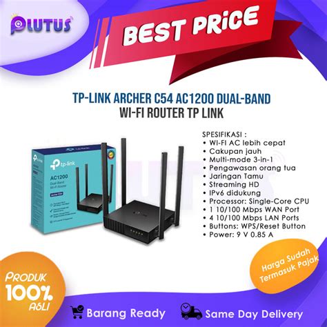 Jual TP LINK Archer C54 AC1200 Dual Band Wi Fi Router TP Link Jakarta Pusat PLUTUS ID