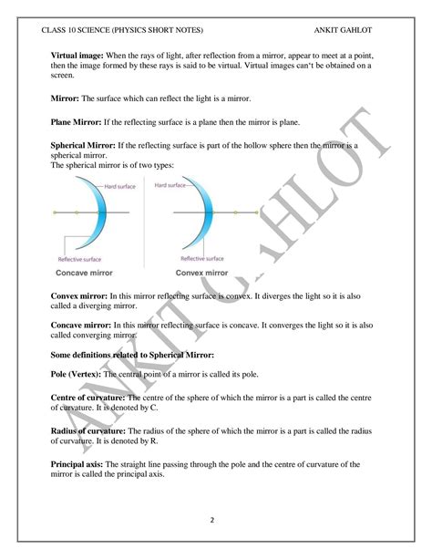 SOLUTION Class 10 Physics Revision Notes Studypool