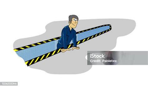 자동차 정비사 귀여운 캐릭터가 자동차 작업장에서 구덩이에서 들여다 보는 미소 직업 전문가 흰색 배경에 격리 된 만화 스타일 벡터