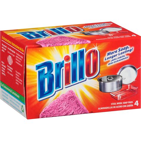 Brillo Steel Wl Pads 4ct Pack Of 12