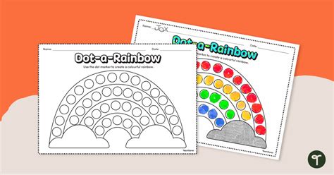 Rainbow Dot Art Dot Mandala Rainbow Spiral