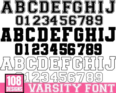 Varsity Font Svg Jersey Font Svg Sports Svg Alphabet Varsity Letters