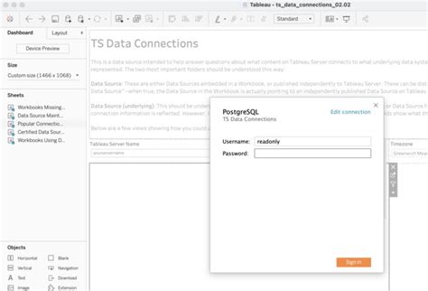 Unable To Connect To Tableau Internal Postgres Repository To Use Tableau Admin Insights Twb Files
