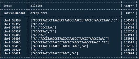 extracting dp into a list for plotting hail query and hailctl hail