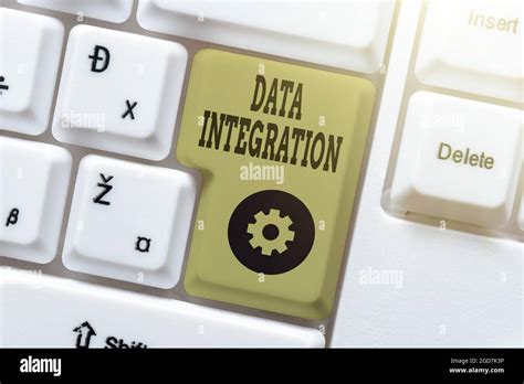 Hand Writing Sign Data Integration Business Idea Involves Combining